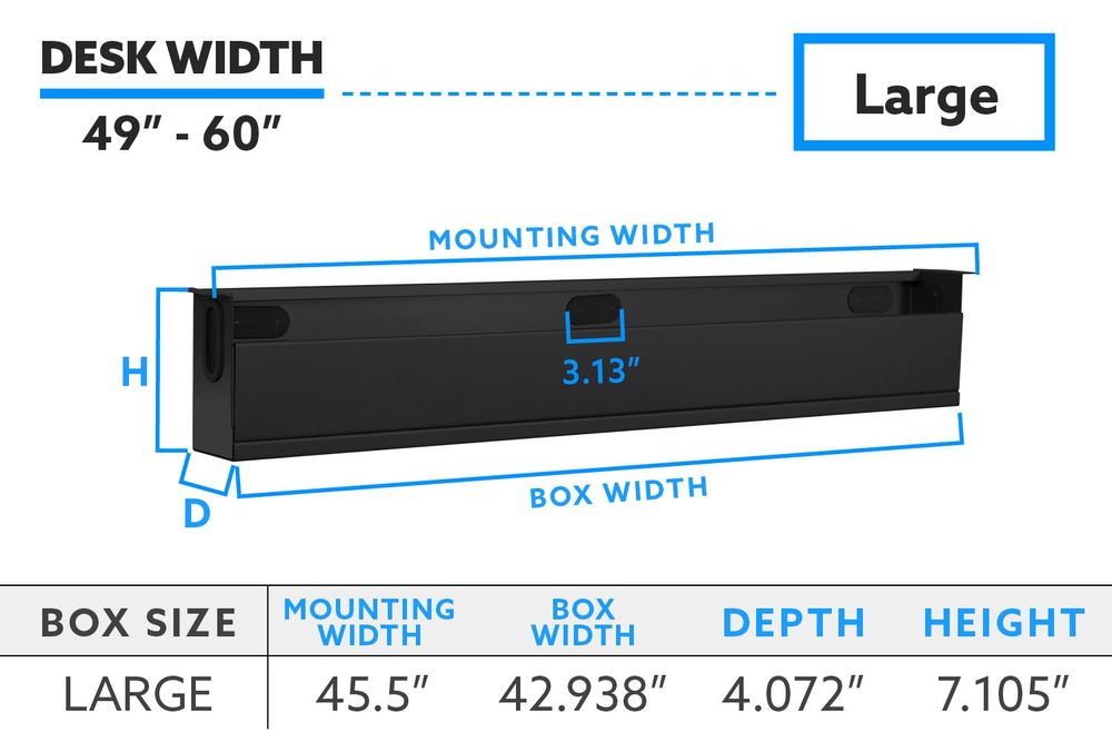 BTOD Ultimate Under Desk Cable Management Box