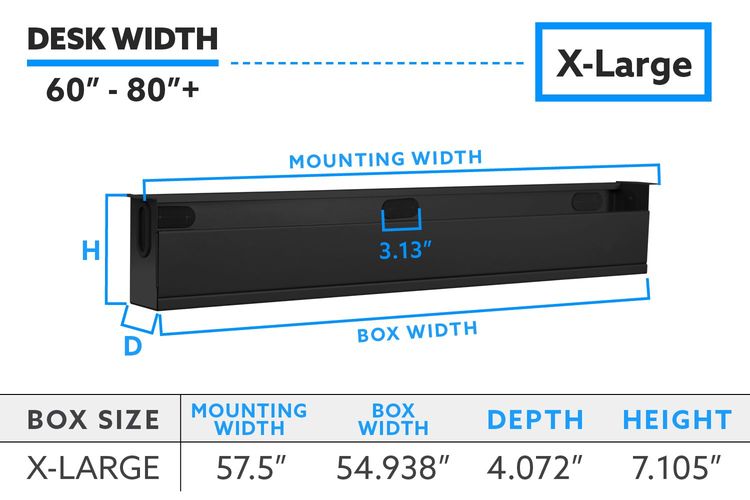 BTOD Ultimate Under Desk Cable Management Box